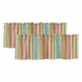 2 Pack Vertical Stripes Valance for Window Minimalist Modern Terracotta ...