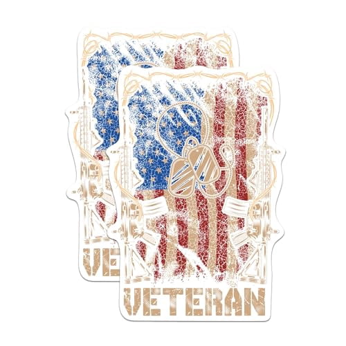 (2 Pack) Veteran Sticker - Military Pride - Veteran Appreciation ...