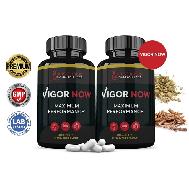 (2 Pack) Vigor Now Max Men’s Health Supplement 1600mg 120 Capsules ...