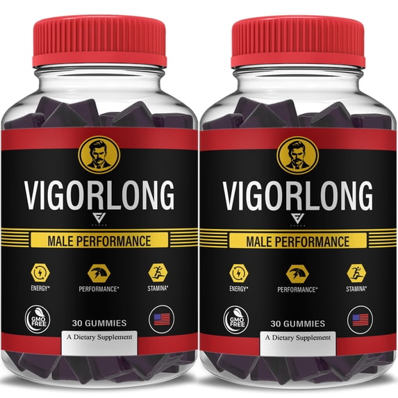 (2 Pack) VigorLong Performance Gummies, Vigor Long Max Support (2 Month ...