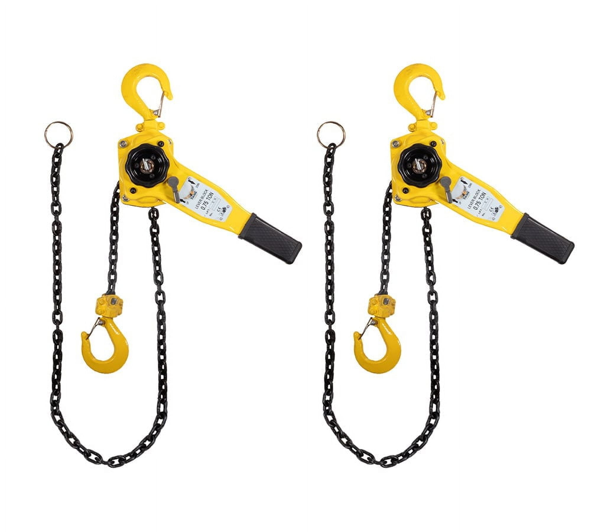 2 Pack Viking Manual Lever Chain Hoist 3/4 Ton 1650 lbs 10' Lift 2 ...