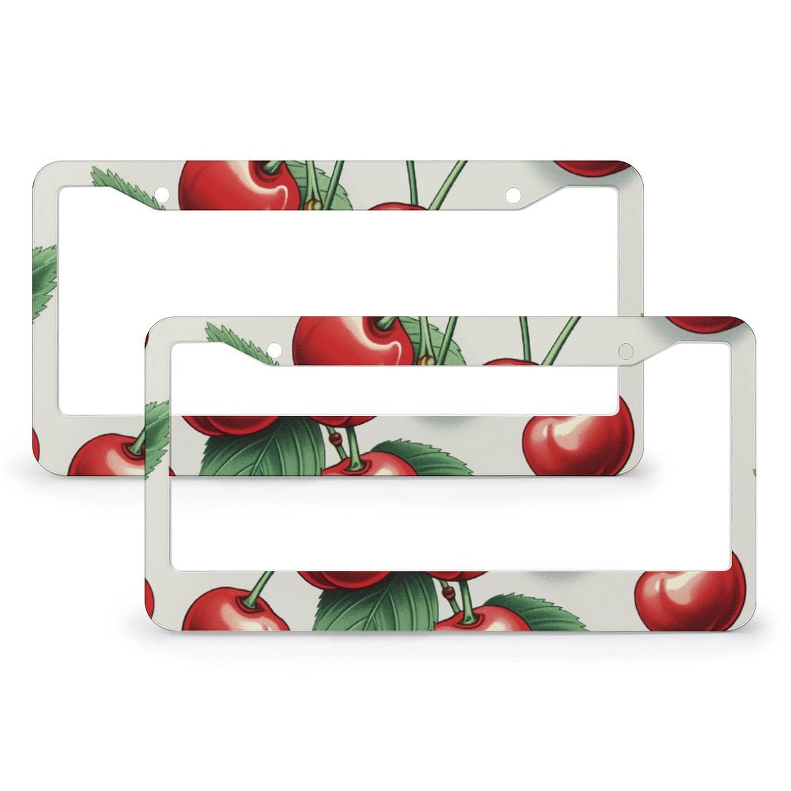 2 Pack Vintage Cherry Cherries License Plate Frames Red Cherry License ...