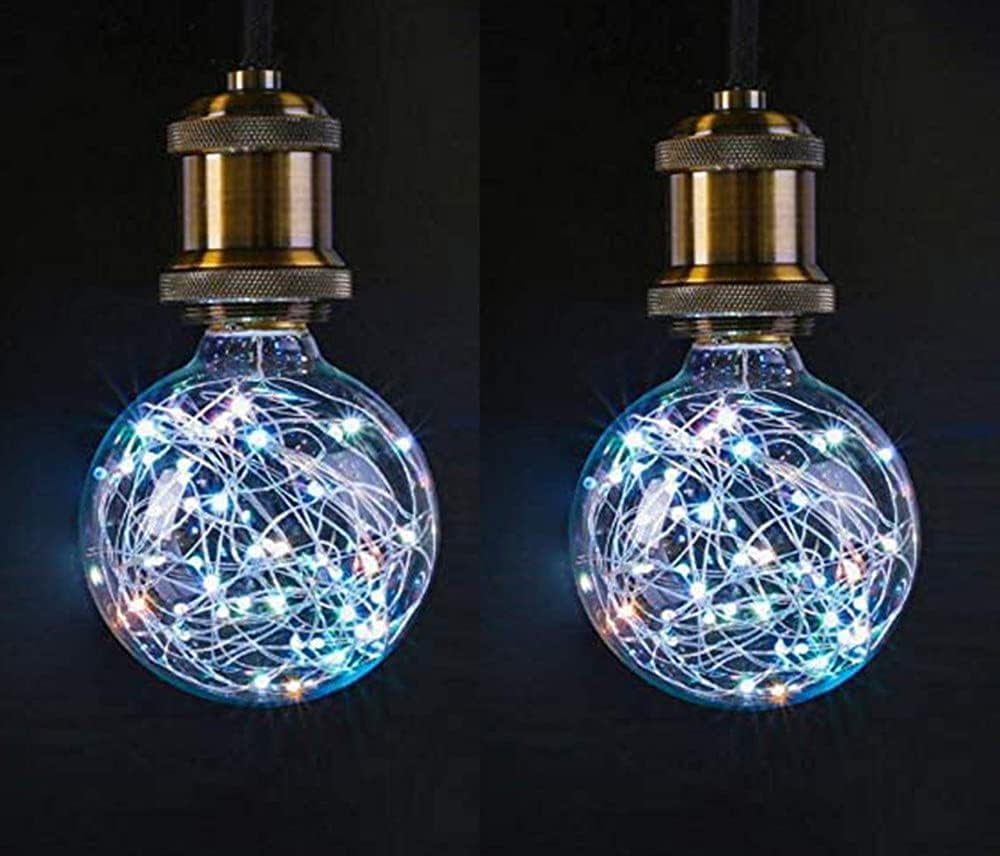 2 Pack Vintage Edison Bulb, G95 E27 220V 3W Fireworks Vintage Bulbs ...