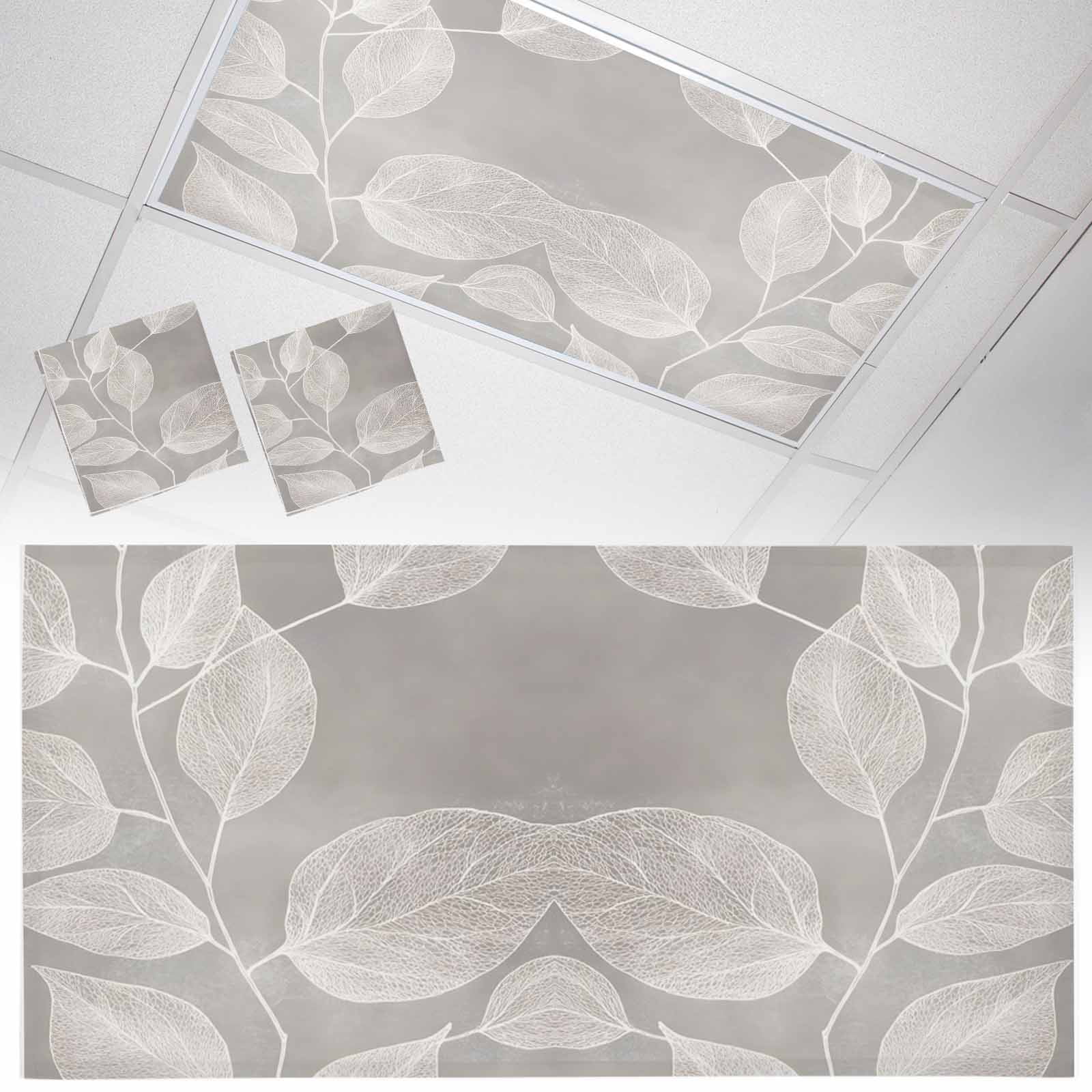 2 Pack Vintage Leaves Fluorescent Light Covers for Ceiling Lights ...