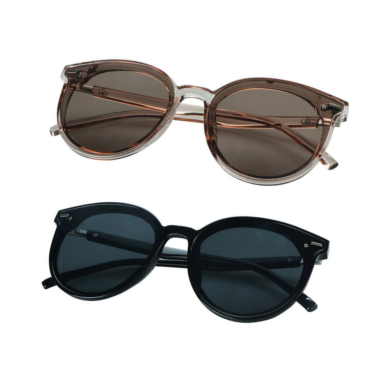 2 Pack Vintage Round Sunglasses for Men and Women UV400 Protection ...