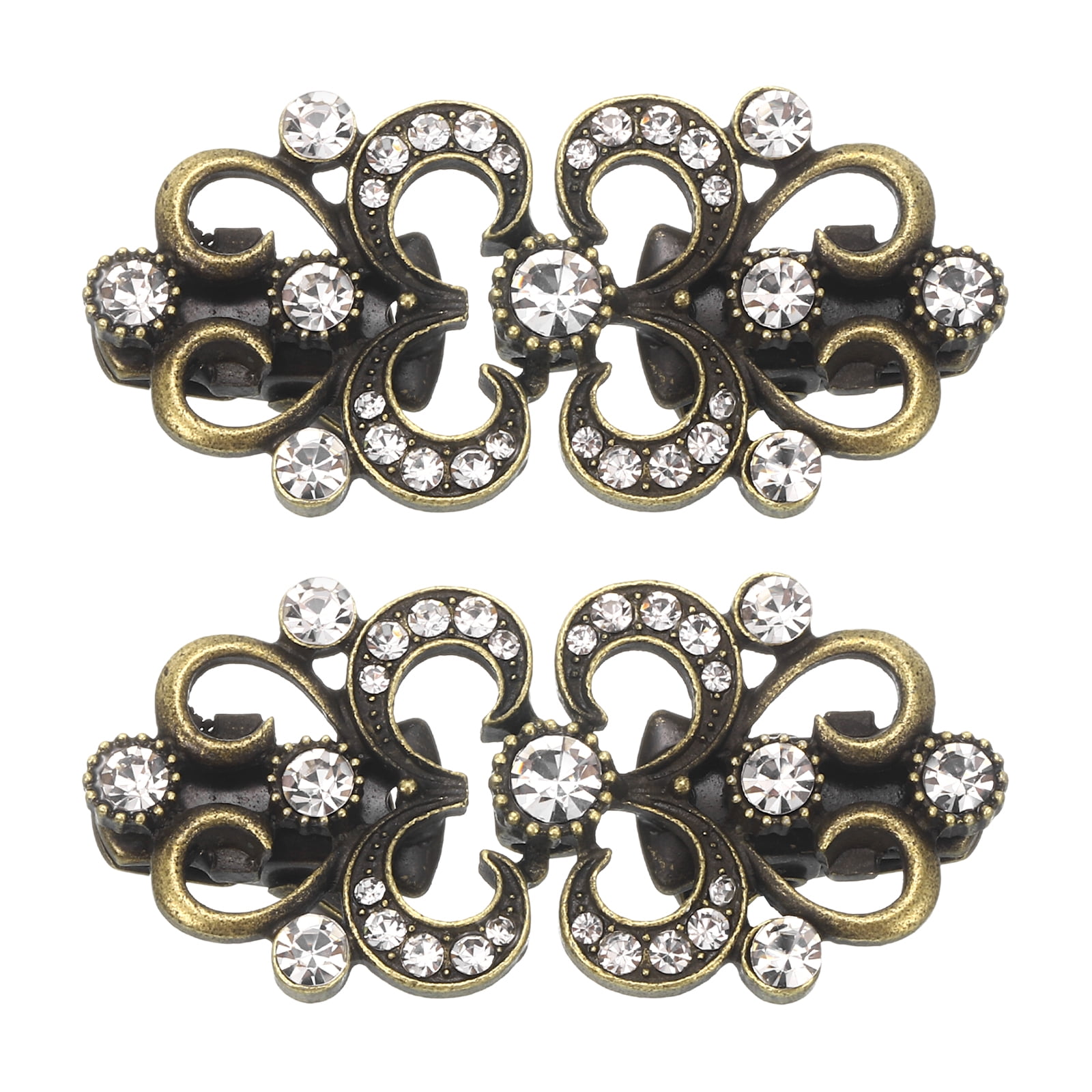 2 Pack Vintage Sweater Clips, Cape Cloak Clasp Retro Cardigan Clips ...