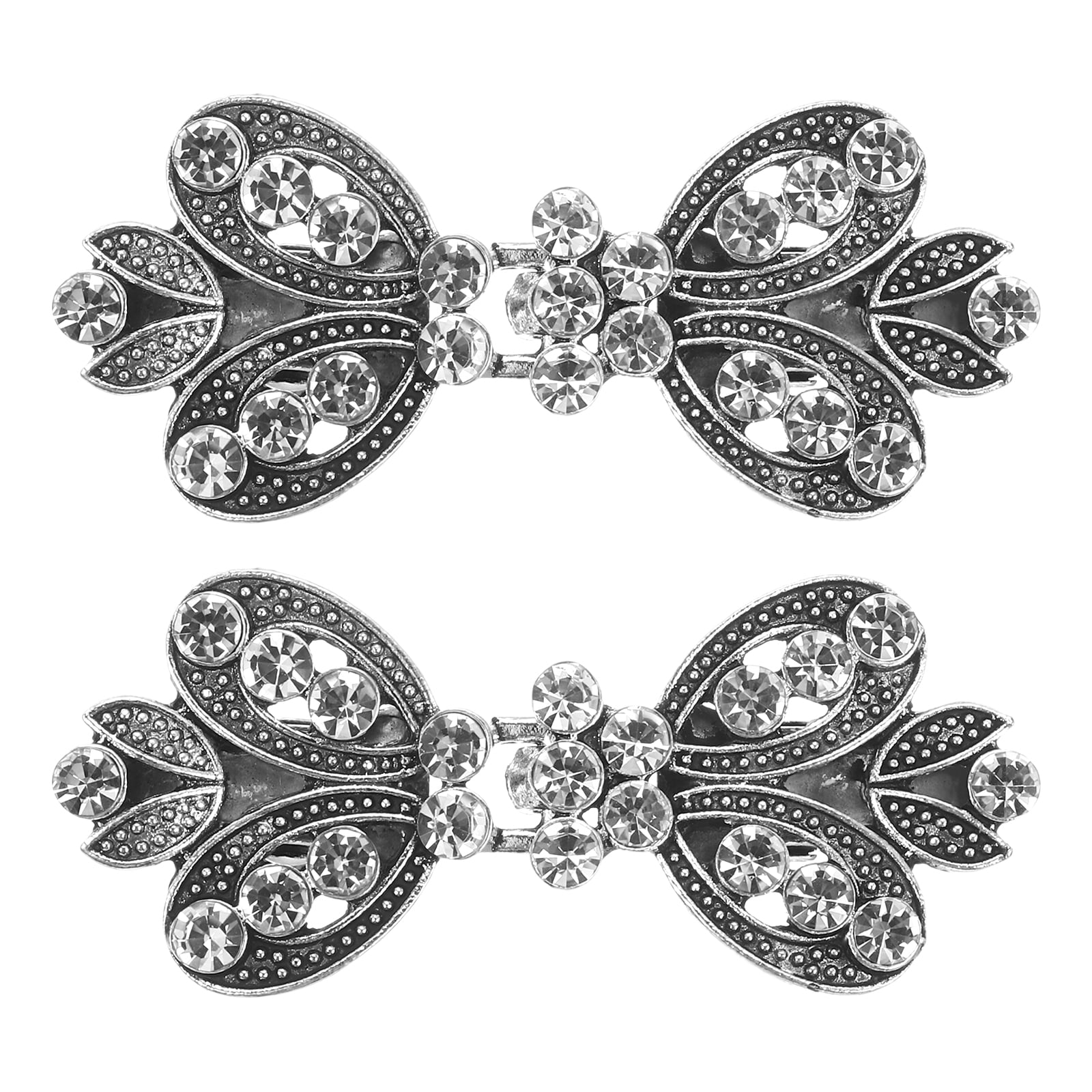 2 Pack Vintage Sweater Clips, Cape Cloak Clasp Retro Cardigan Clips ...