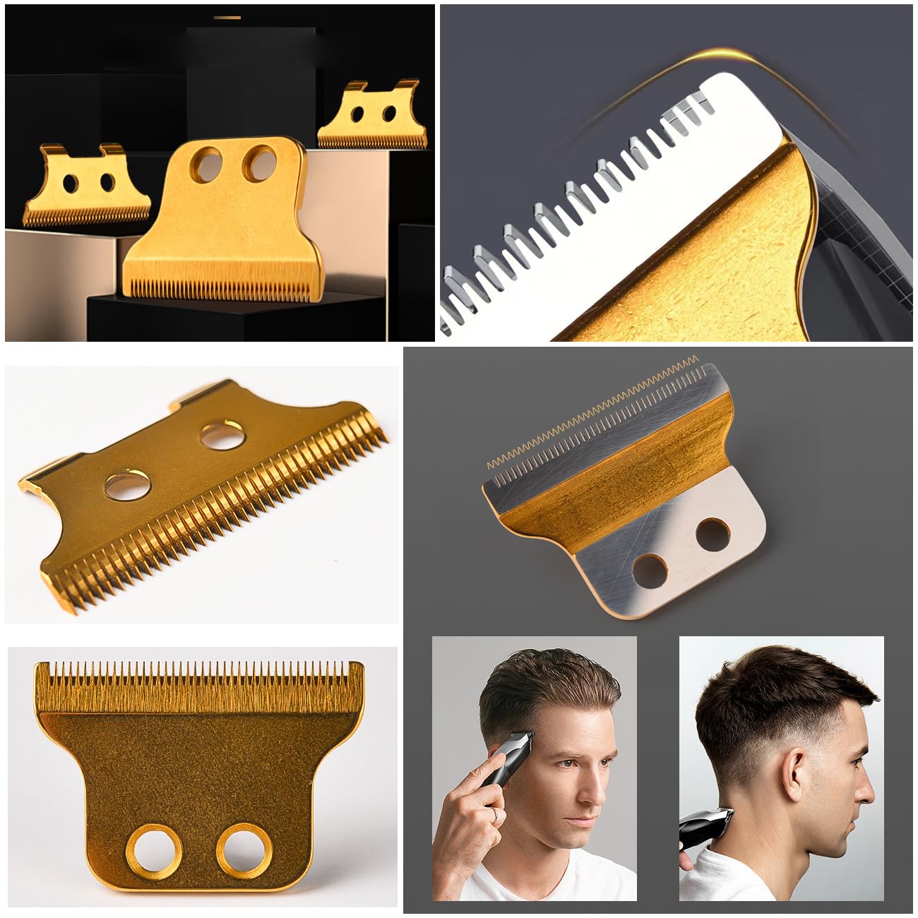 2 Pack Vintage T9 Hair Clipper Blades Replacement for 28mm Height T ...