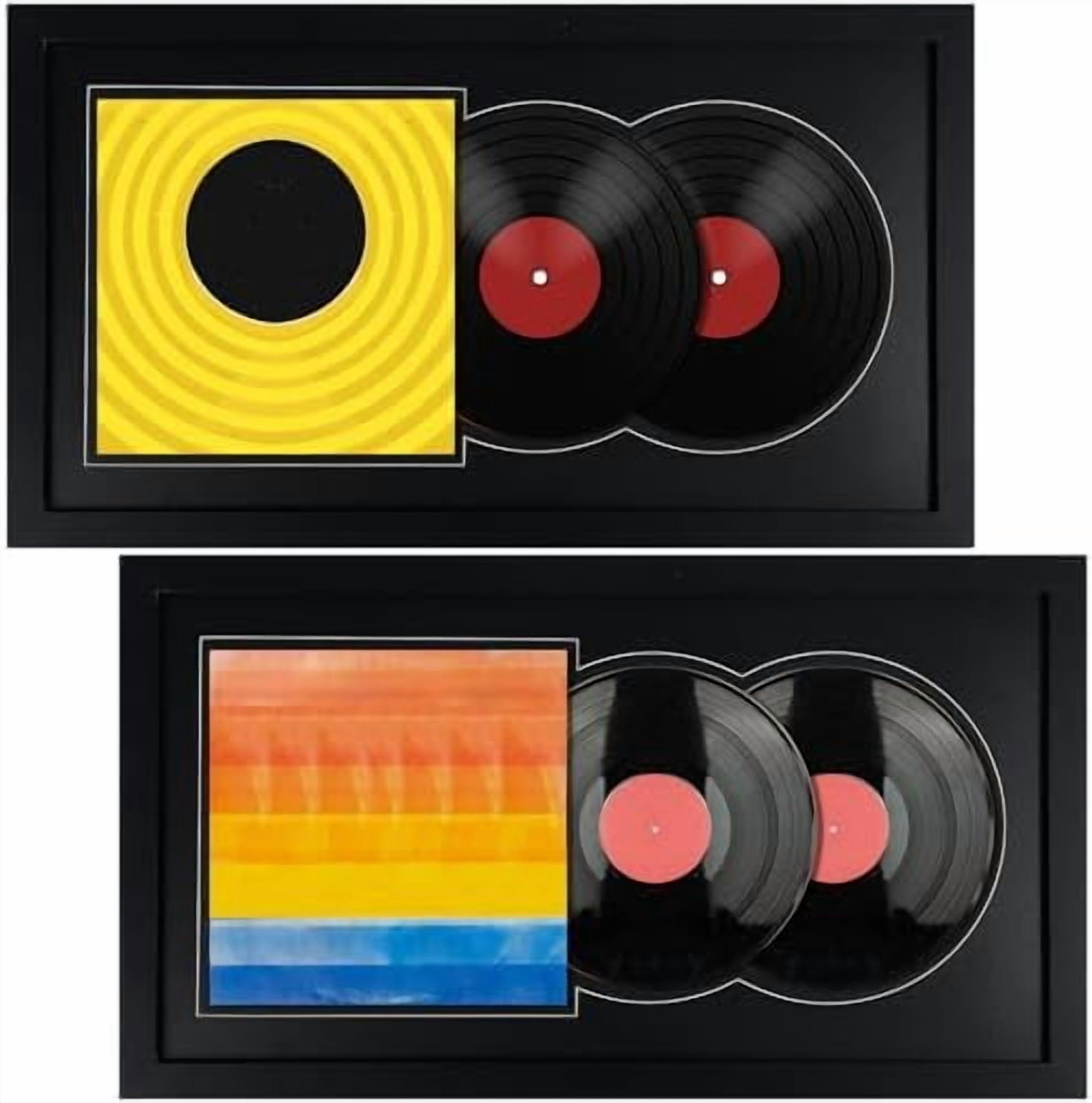 2 Pack Vinyl Double Record Frame 16 x 30 in Wall Hanging Christmas ...