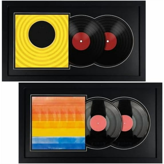 2 Pack Vinyl Double Record Frame 16 x 30 in Wall Hanging Christmas ...