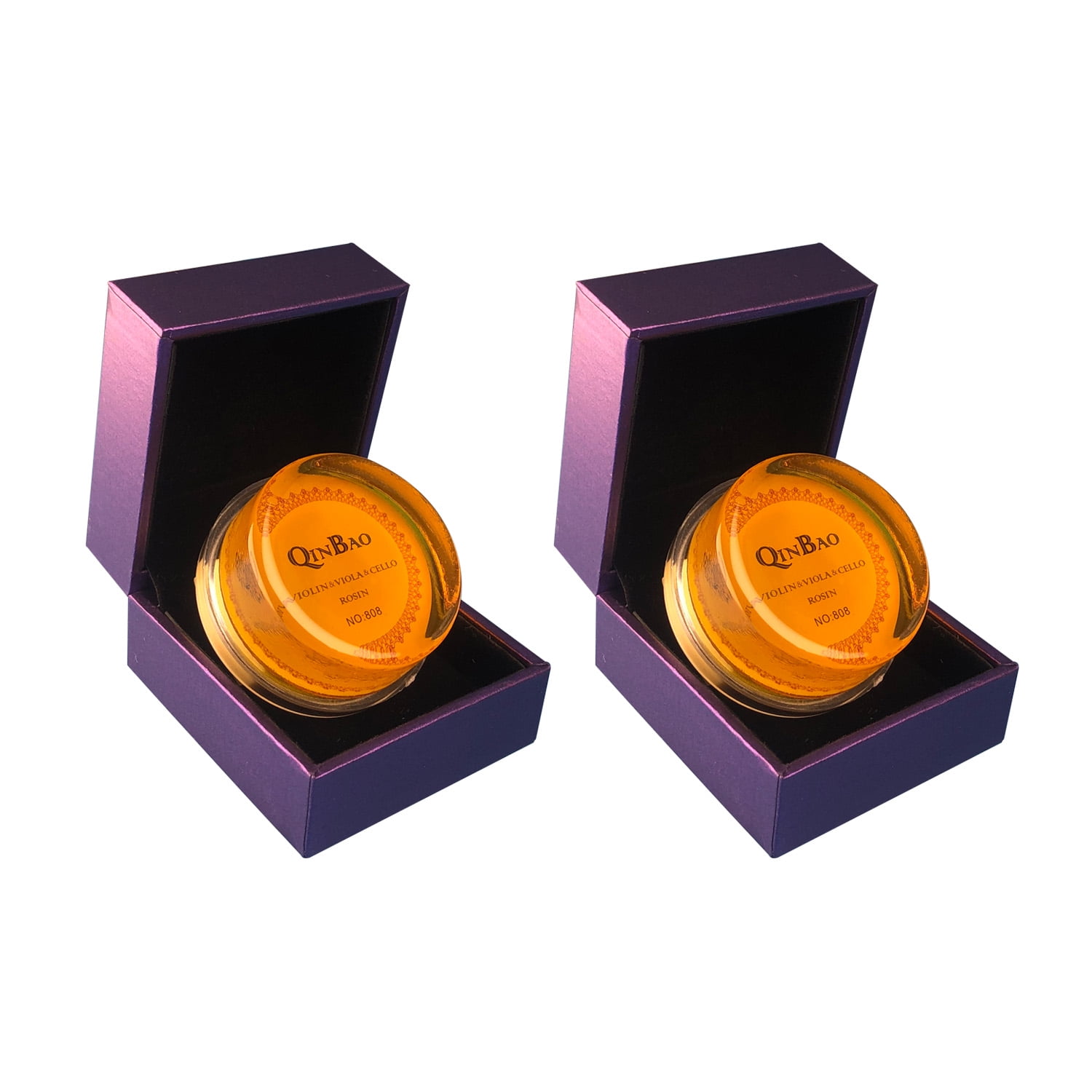 2 Pack Violin Rosin, Premium Natural Low Dust Gold Rosin for Violin ...