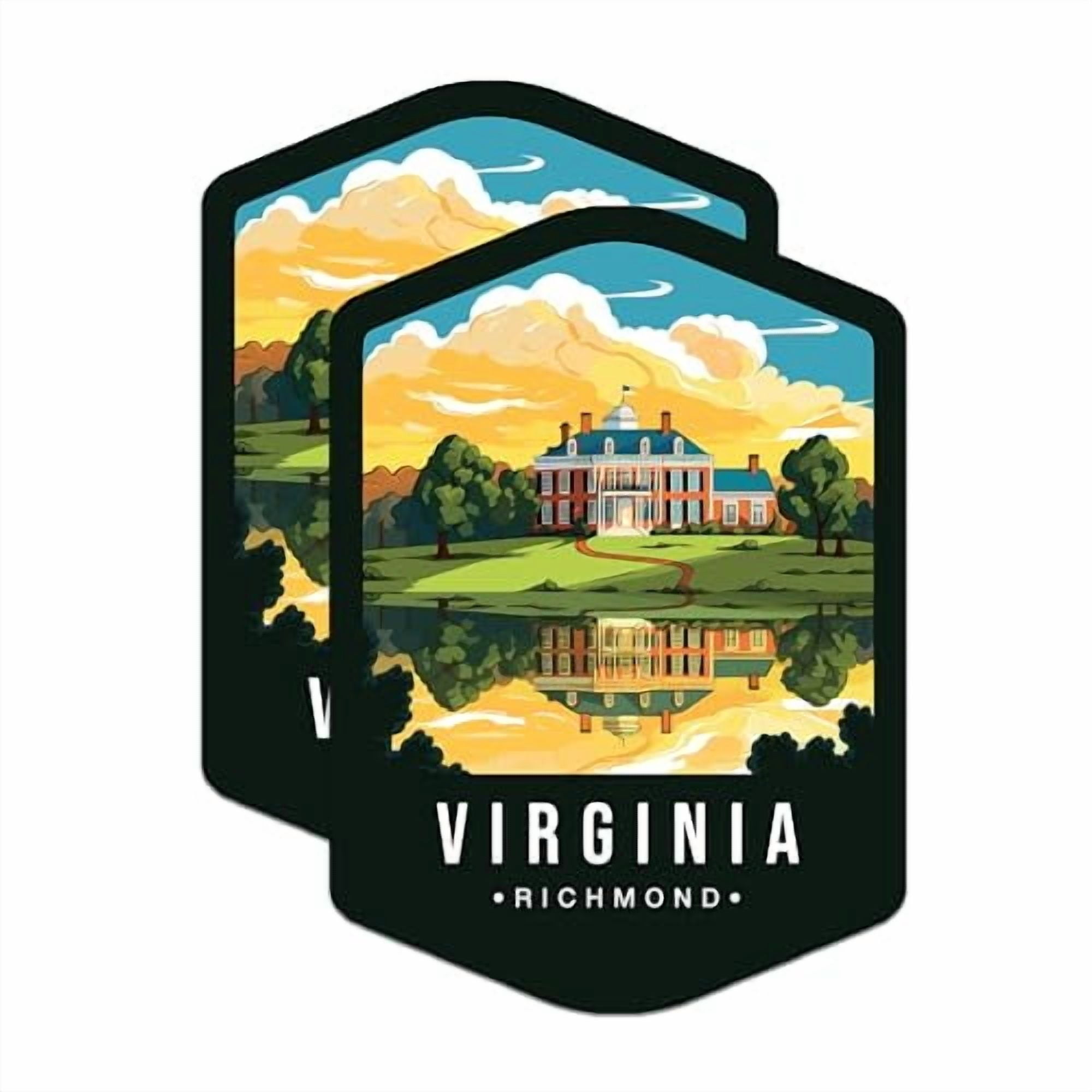 (2 Pack) Virginia State and Capitol Magnets - VA State Magnet - Choose ...