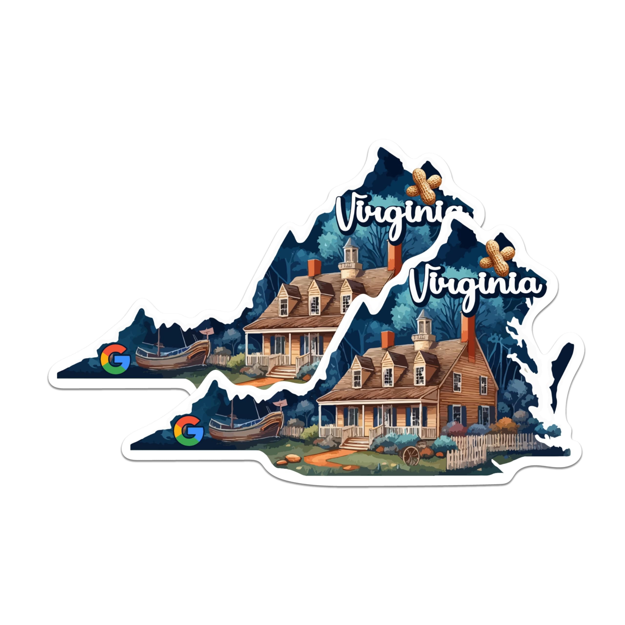 (2 Pack) Virginia State Shape Magnets - VA State Magnet - Choose from ...