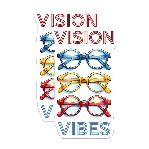 (2 Pack) Vision Vibes Magnets - Retro Glasses - Inspirational Home ...