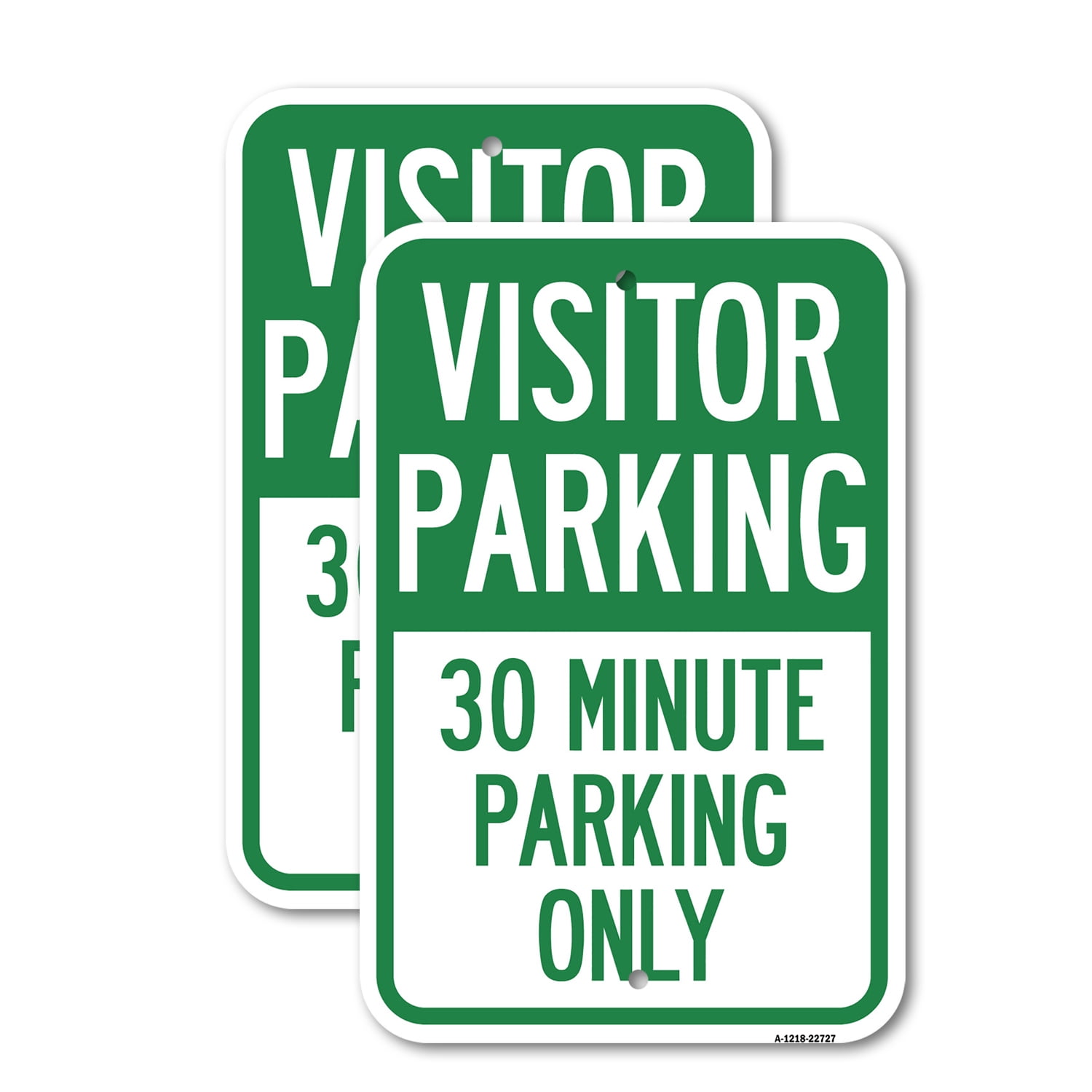 (2 Pack) Visitor Parking Sign Visitor Parking 30 Minute Parking Only ...