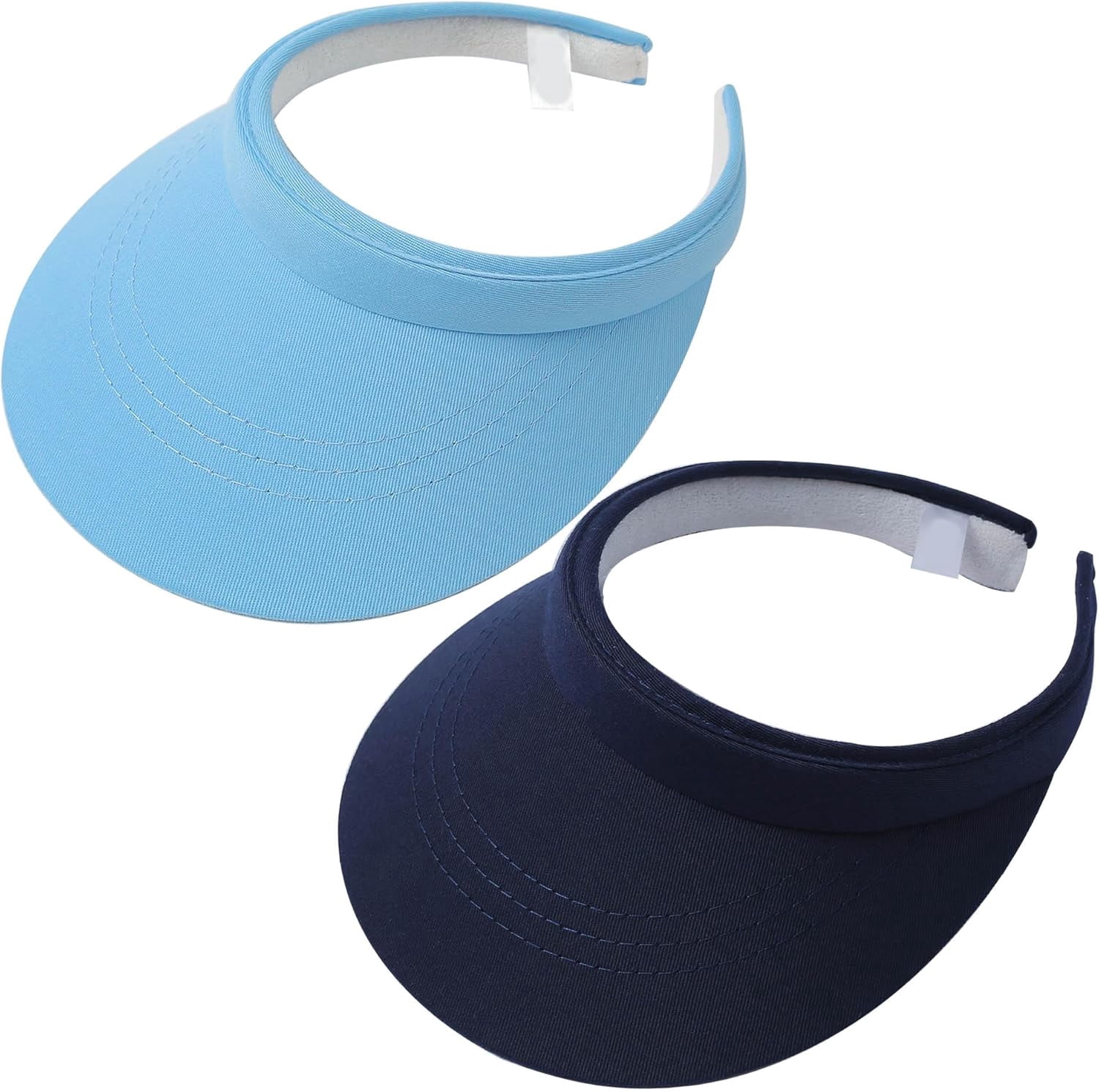 2 Pack Visor Women Men Sun Hat Clip On Visors Adjustable Sport Wide ...