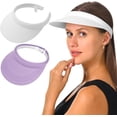 2 Pack Visor Women Men Sun Hat Clip On Visors Adjustable Sport Wide ...