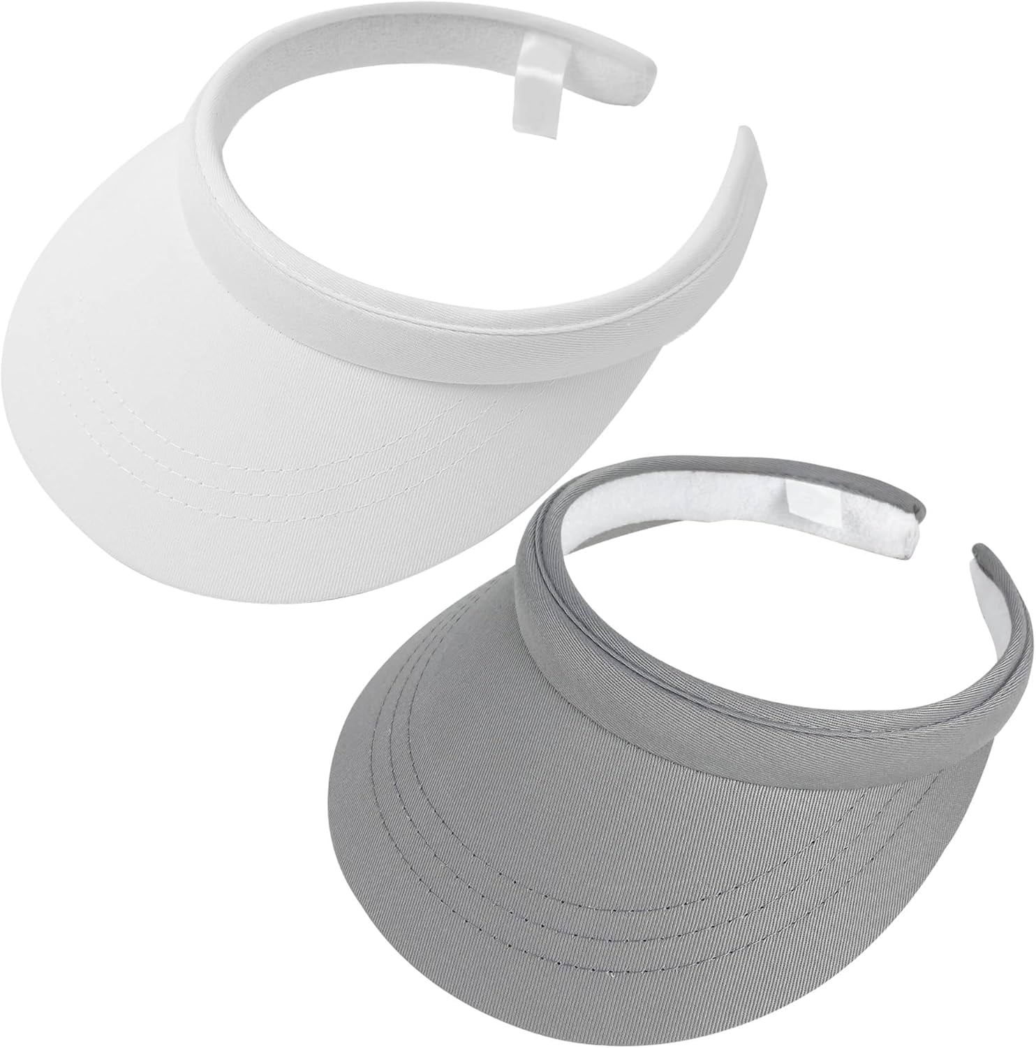 2 Pack Visor Women Men Sun Hat Clip On Visors Adjustable Sport Wide ...