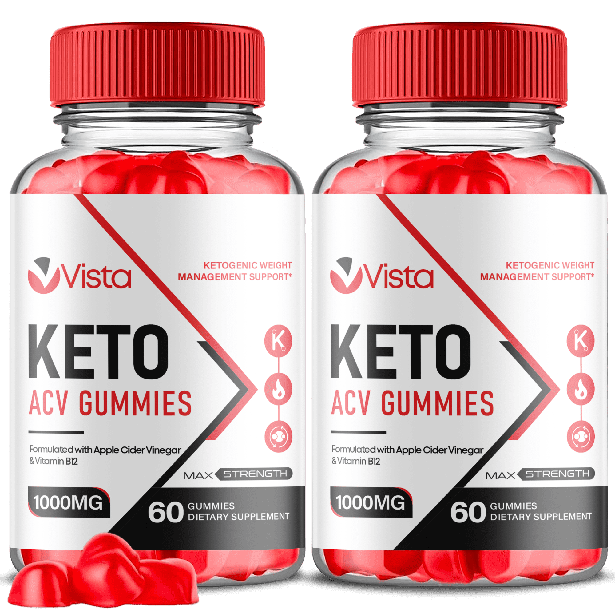 (2 Pack) Vista Keto ACV Gummies - Apple Cider Vinegar Supplement for ...