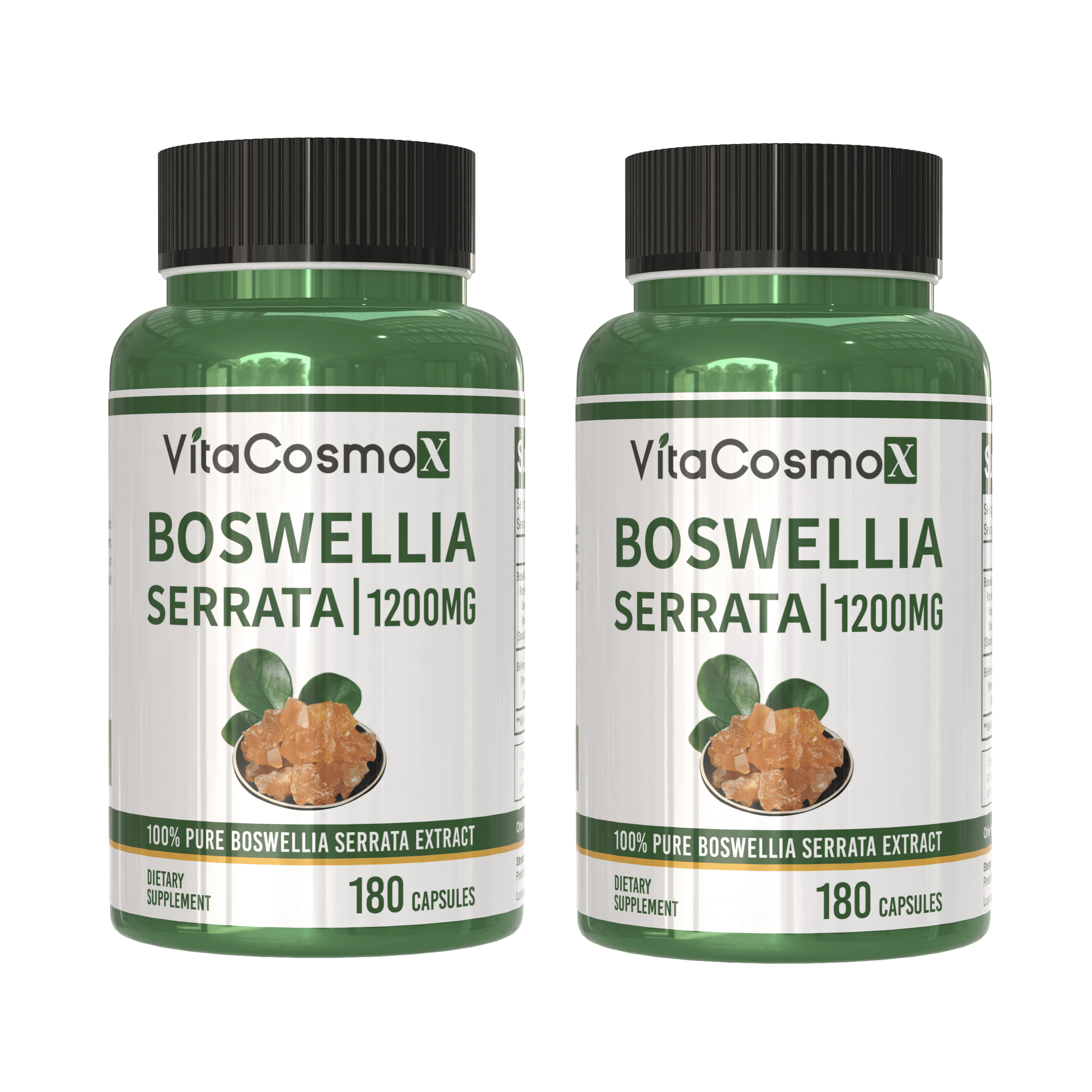 2 Pack VitaCosmoX Boswellia Serrata Complex 1200mg | 180 Extract ...