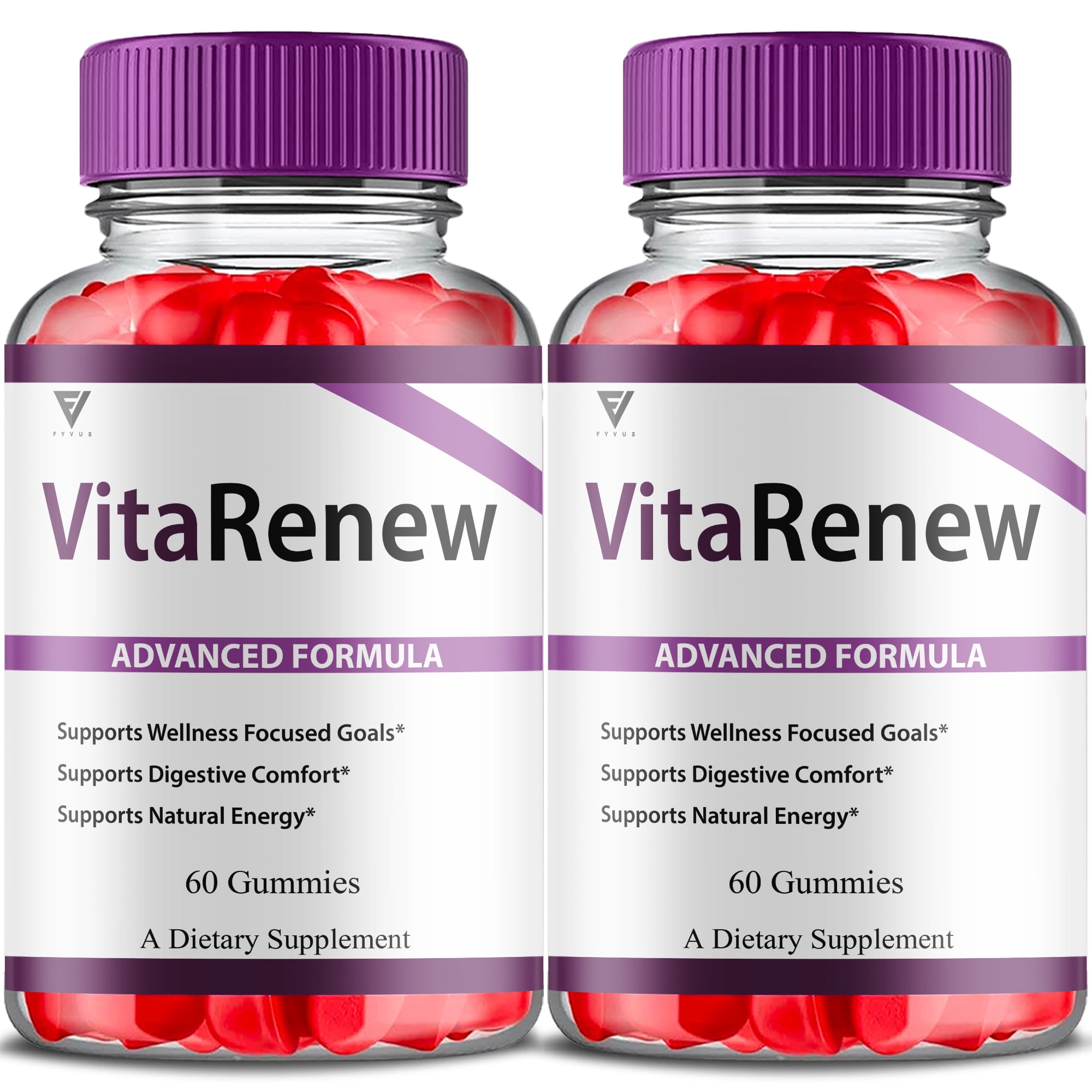 (2 Pack) VitaRenew Advanced Multivitamin Keto ACV Formula Gummies, Vita ...