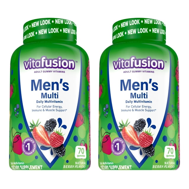Vitafusion Men's Daily Multivitamin Gummy, 2 Pack, 70 Each - Walmart.com