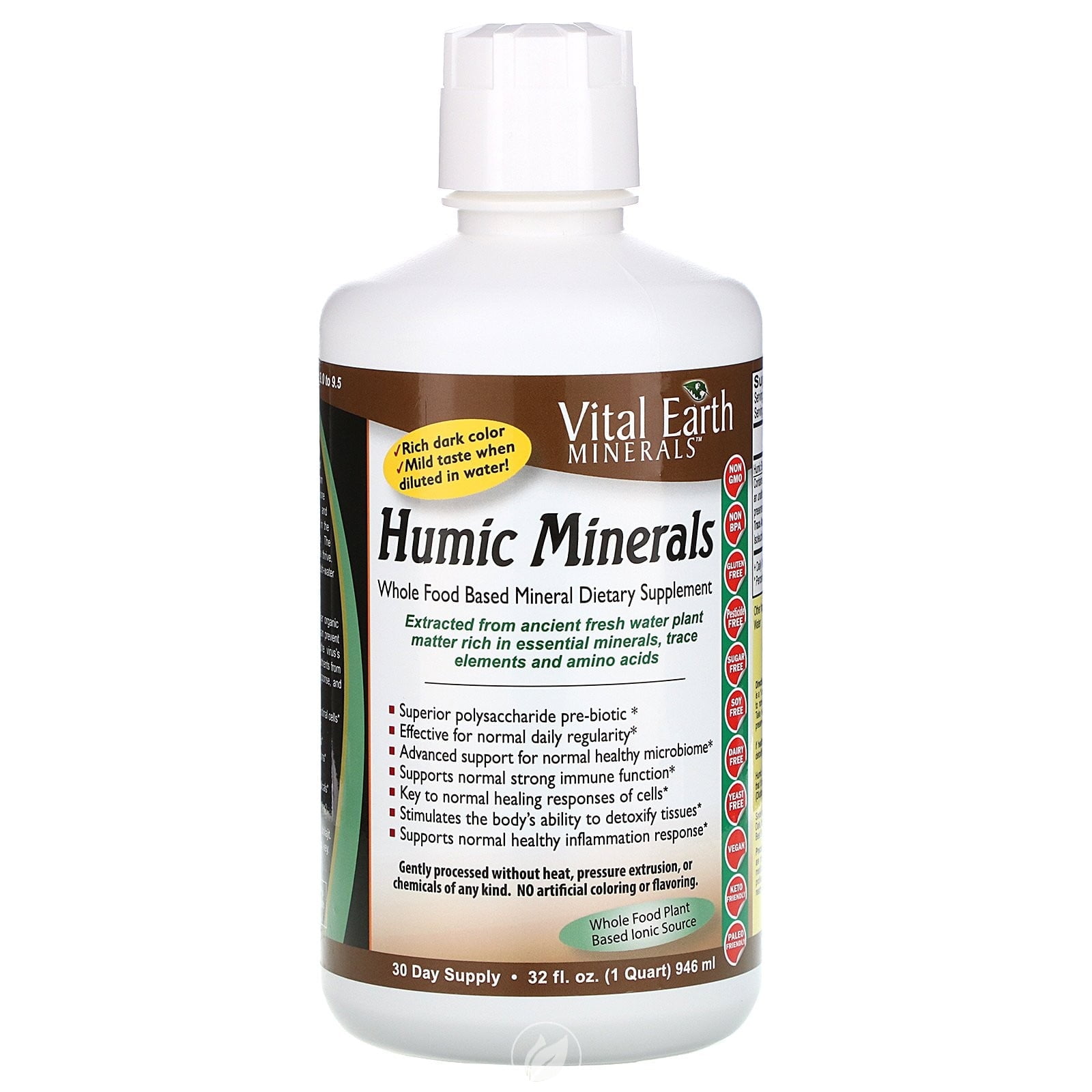 (2 Pack) Vital Earth Minerals Humic Minerals, 32 fl oz (946 ml ...