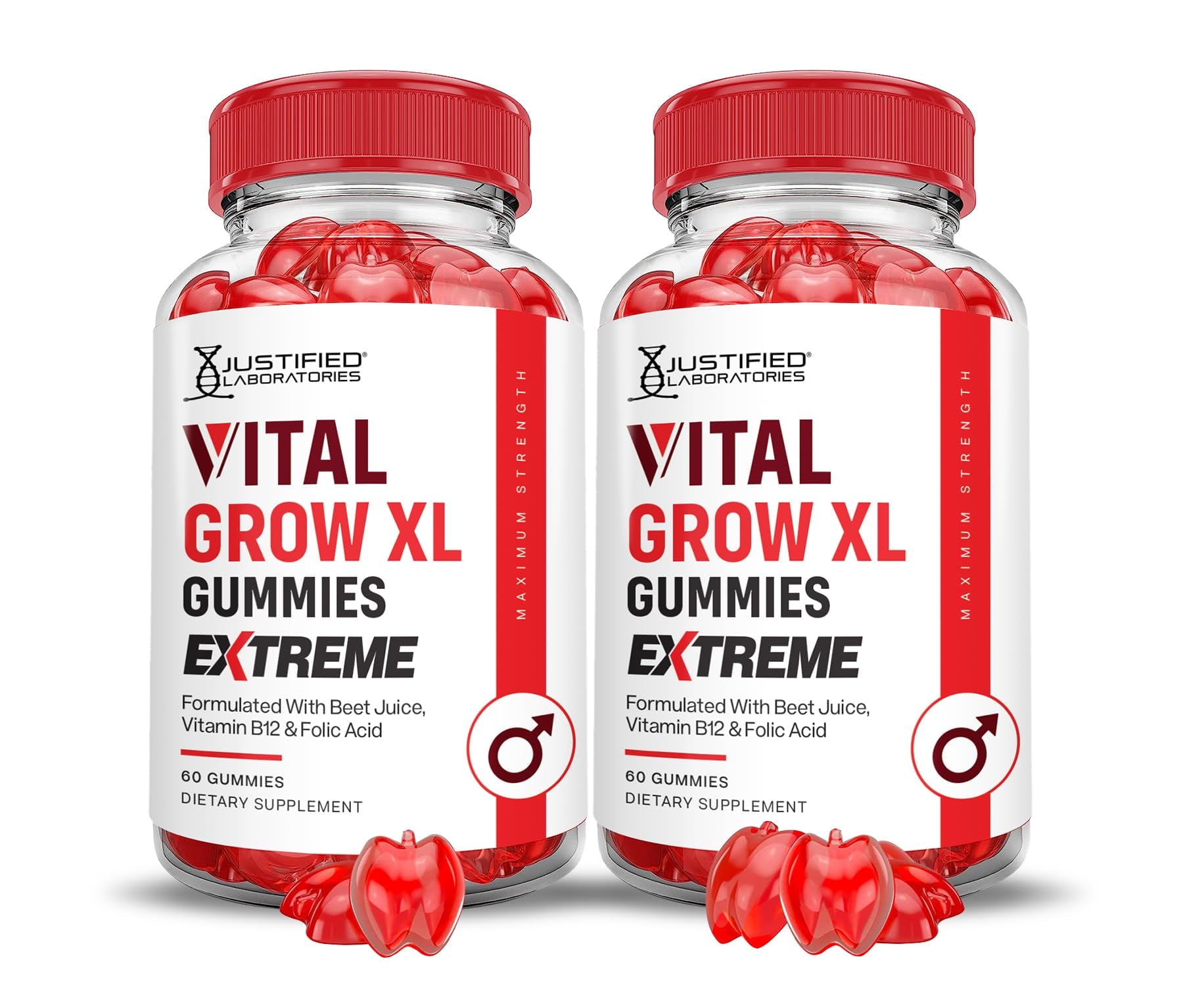 (2 Pack) Vital Grow XL Extreme 2000MG Performance Gummies Advanced ...