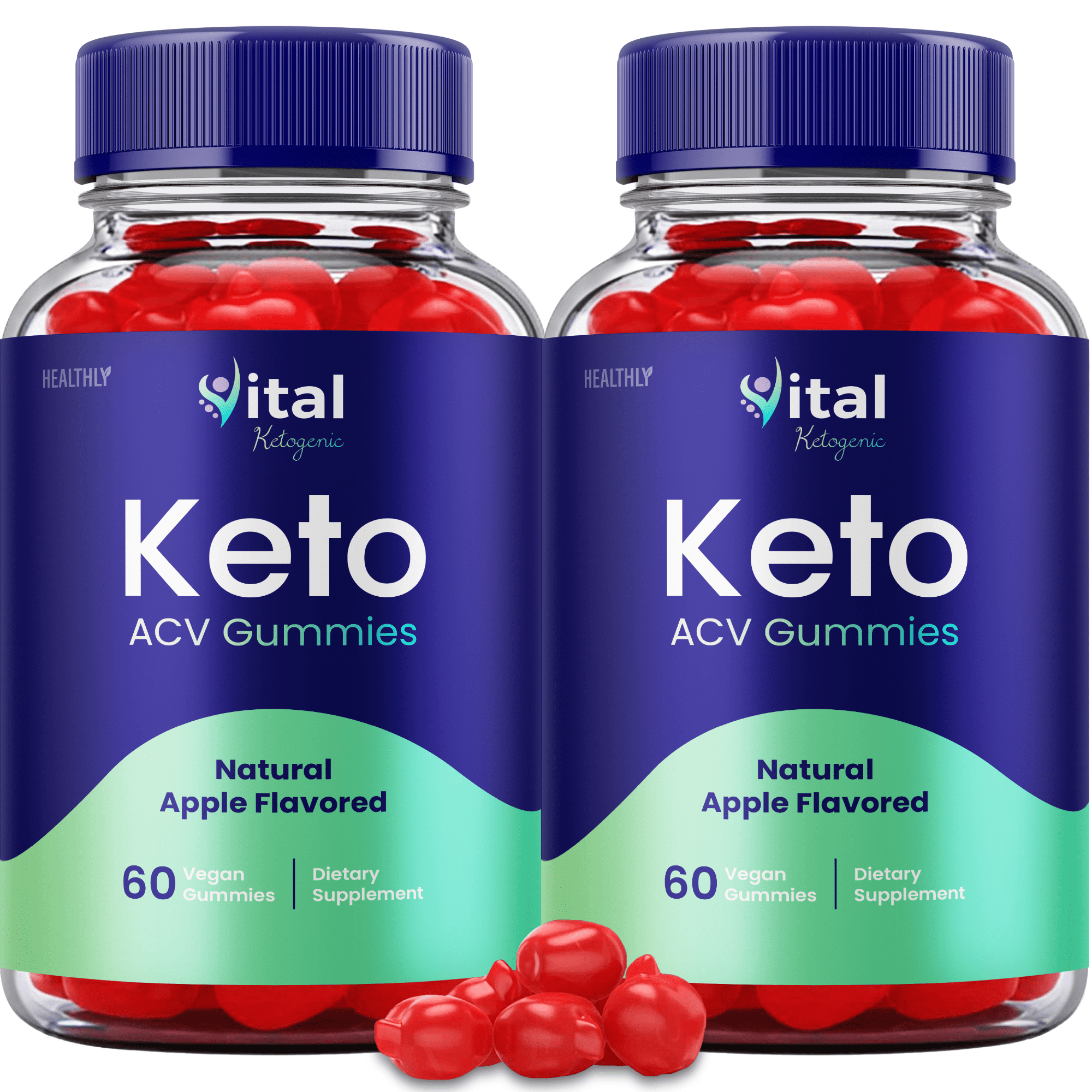 (2 Pack) Vital Keto ACV Gummies Vegan Formula Advanced Weight Loss ...