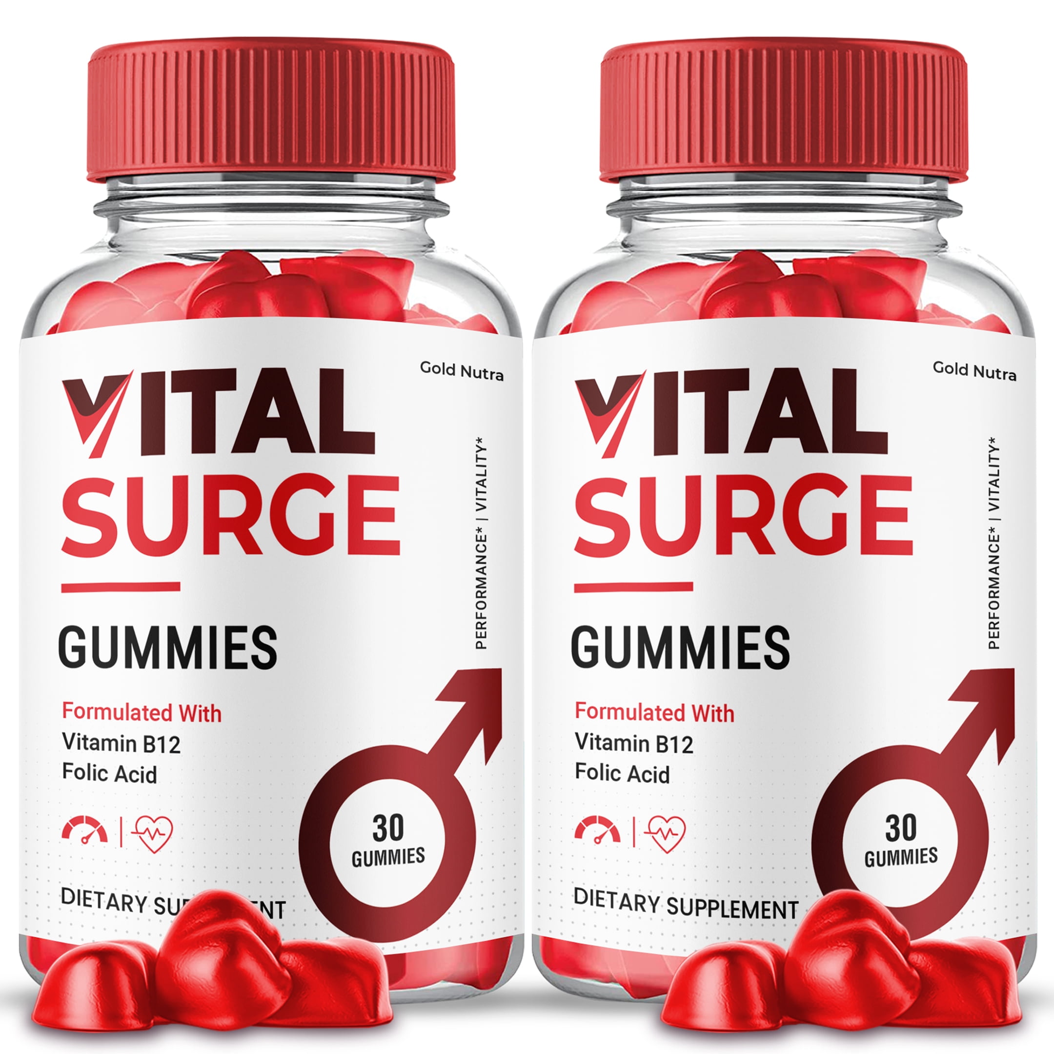 (2 Pack) Vital Surge Gummies for Men, Maximum Strength Formula, Vital ...