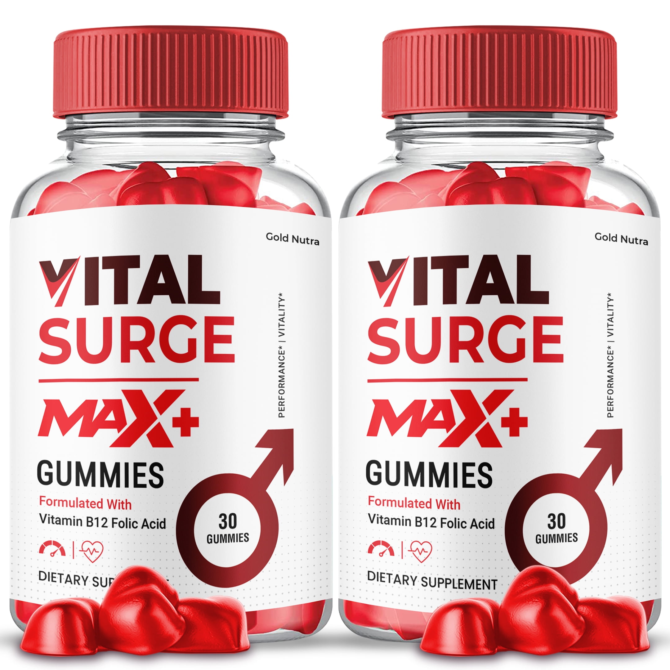 Gold Nutra Vital Surge Max+ Gummies for Men, 2X Stronger Formula, 2 ...