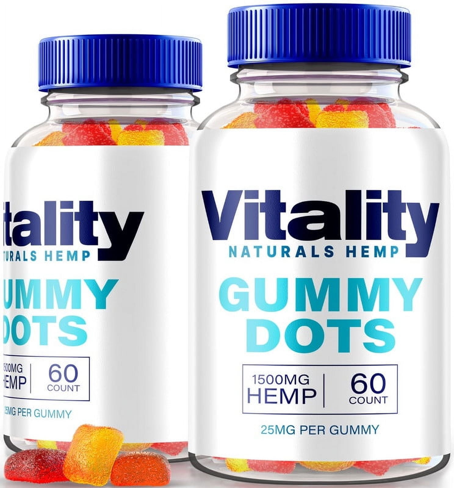 (2 Pack) Vitality Gummy Dots, Vitality Naturals Gummy Dots, All Natural ...