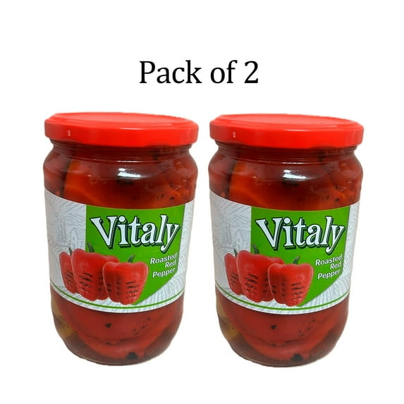 2 Pack - Vitaly Roasted Red Peppers - Authentic Turkish Capia Peppers in Brine - 23.63 oz Each ...