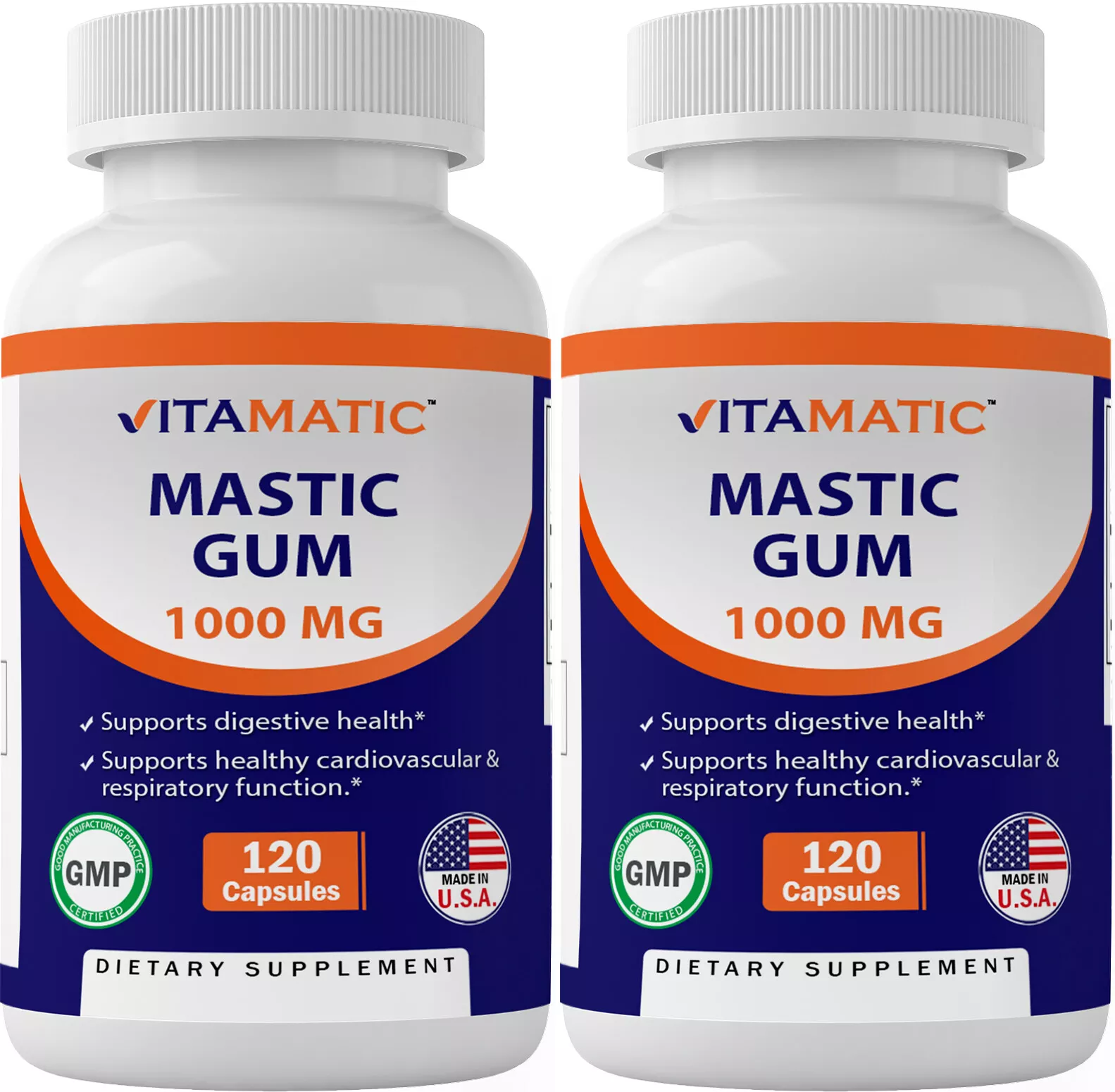 2 Pack - Vitamatic Mastic Gum 1000mg per Serving Support Digestive Func ...
