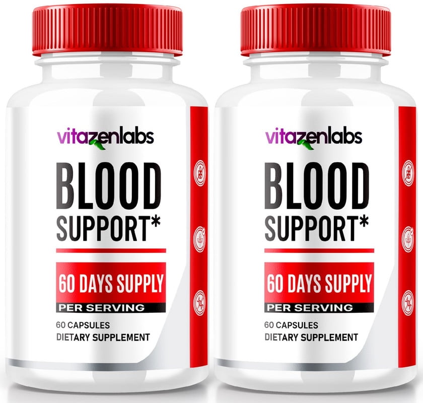 (2 Pack) Vitazenlabs Blood Support Capsules, Natural Balanced Formula ...