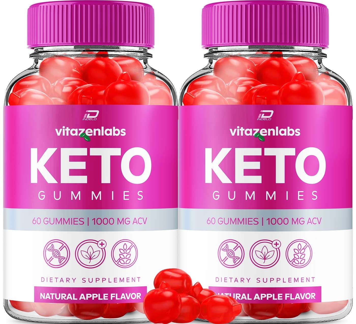 (2 Pack) Vitazenlabs Keto ACV Gummies Supplement – Vitazen labs + ACV ...