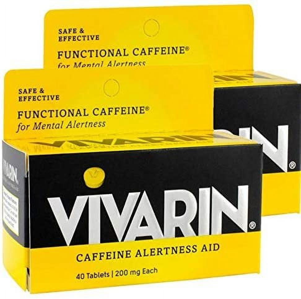 2 Pack - Vivarin Caffeine Alertness Aid, Tablets 40 ea - Walmart.com