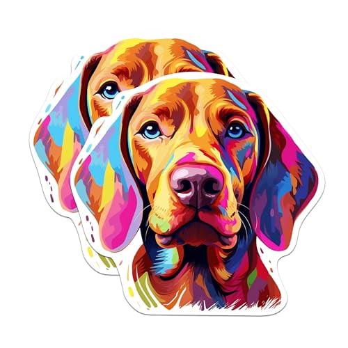 (2 Pack) Vizsla Dog Breed Stickers- 5 Inches On Longest Side - Choose ...