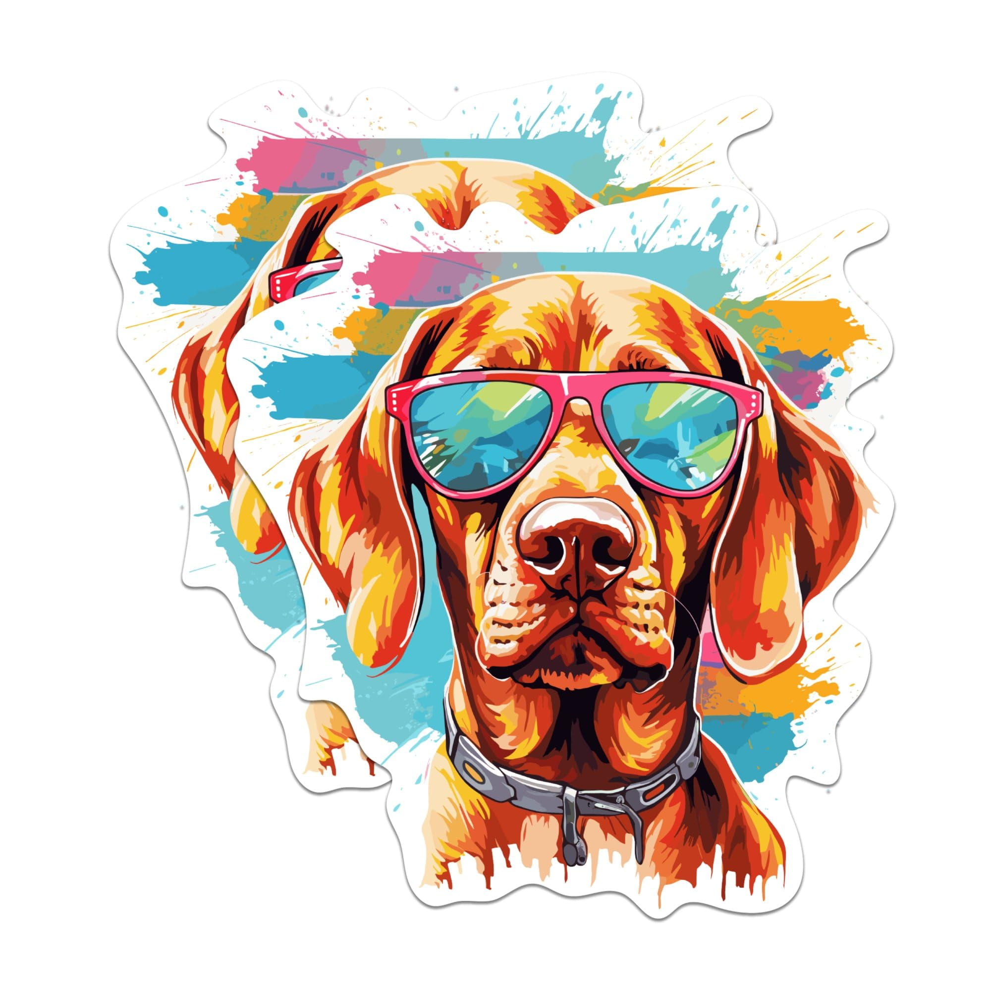(2 Pack) Vizsla Dog Stickers - Vizsla with Sunglasses - Choose FromOver ...