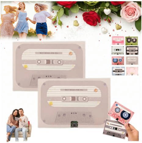 2 Pack Voice Recordable Greeting Card for Valentine's Day Easter, 60 ...