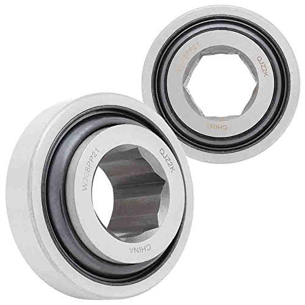 [2-Pack] W208PP21 Agricultural Bearing, Disc Bearing, Hex Bore 1.25 ...