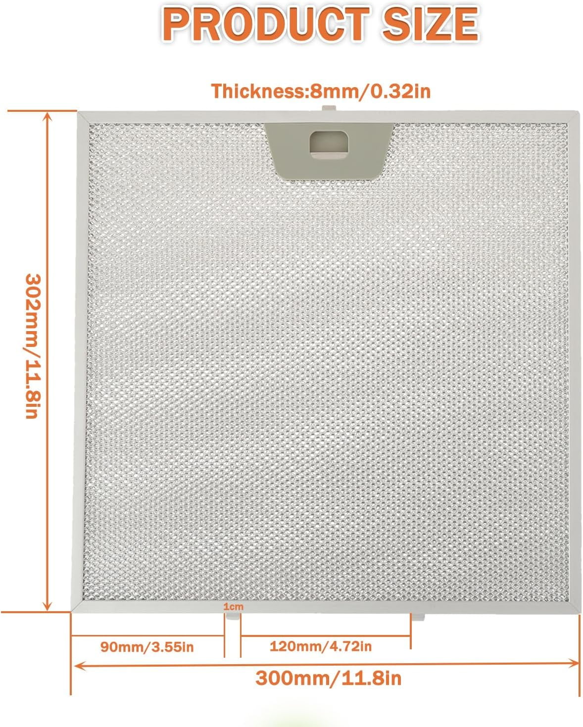 2 Pack WB02X24872 Range Hood Grease Filter Replacement - 5 Layer ...