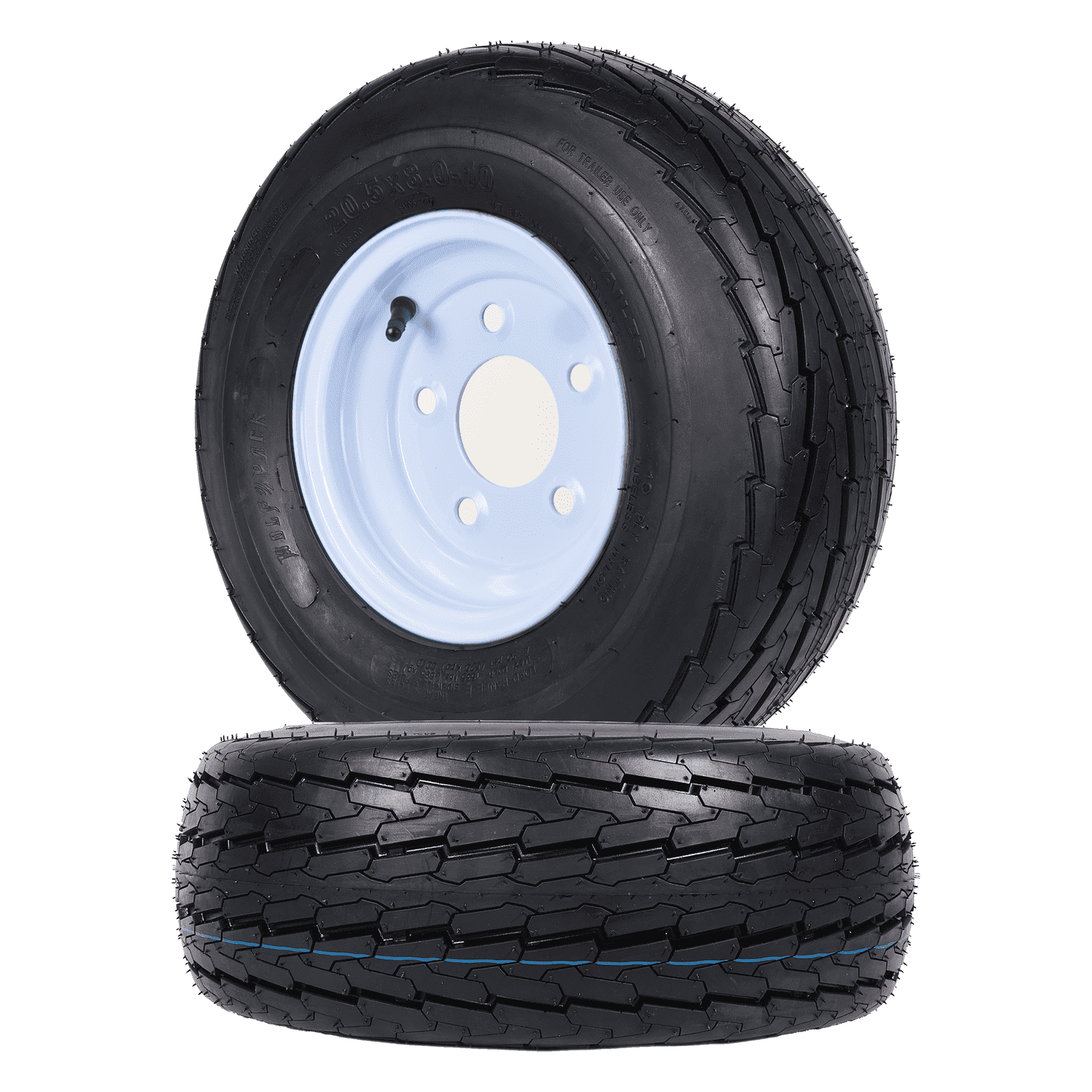 2-Pack WOLF PACK Tires Rims 20.5x8.0-10 205/65-10 on 10x6 5 Lug on 4.5 ...