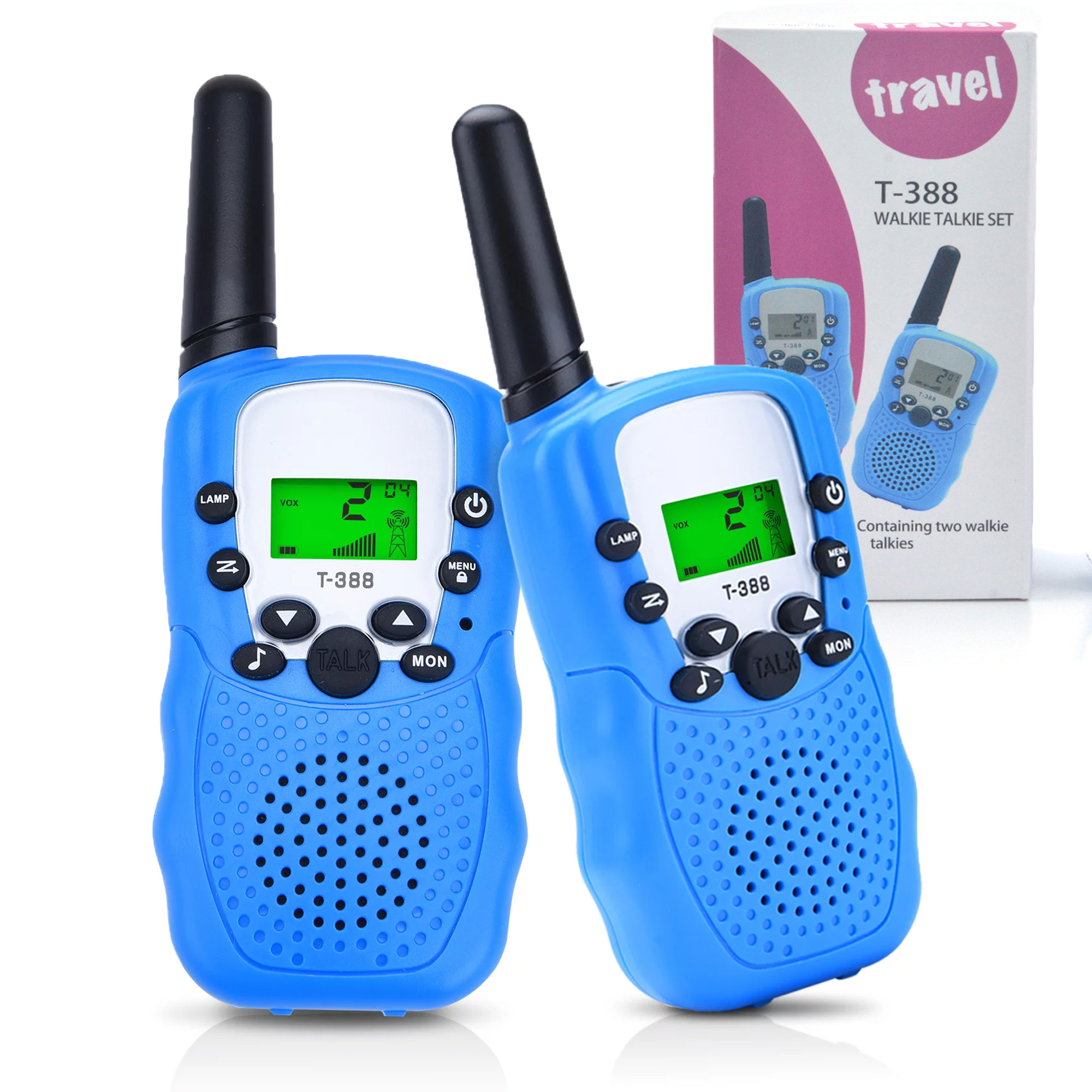 2 Pack Walkie Talkies for Kid, 2 Way Radio Long Range Toy with ...