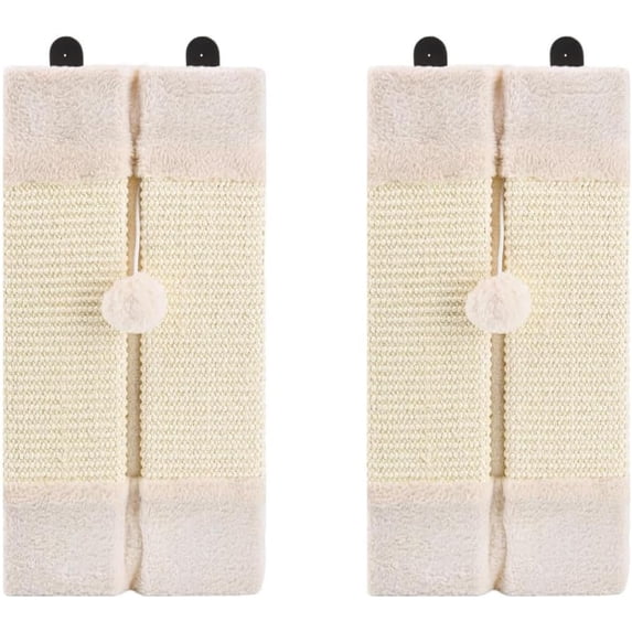 2-Pack Wall Corner Cat Scratcher for Indoor Cats - Wall Mounted Sisal ...