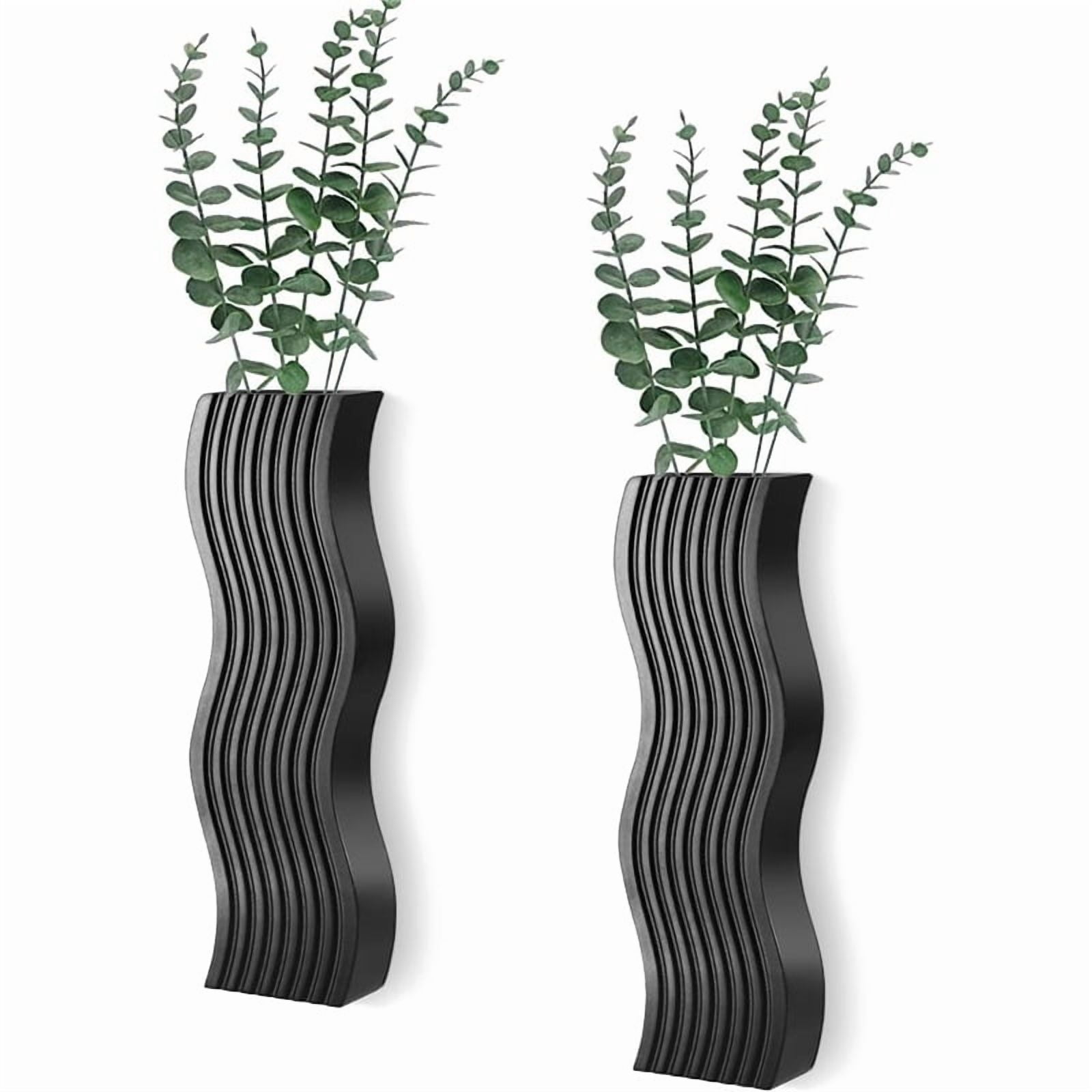 2 Pack Wall Decor Wood Wall Planters for Indoor Plants, Modern Wall ...