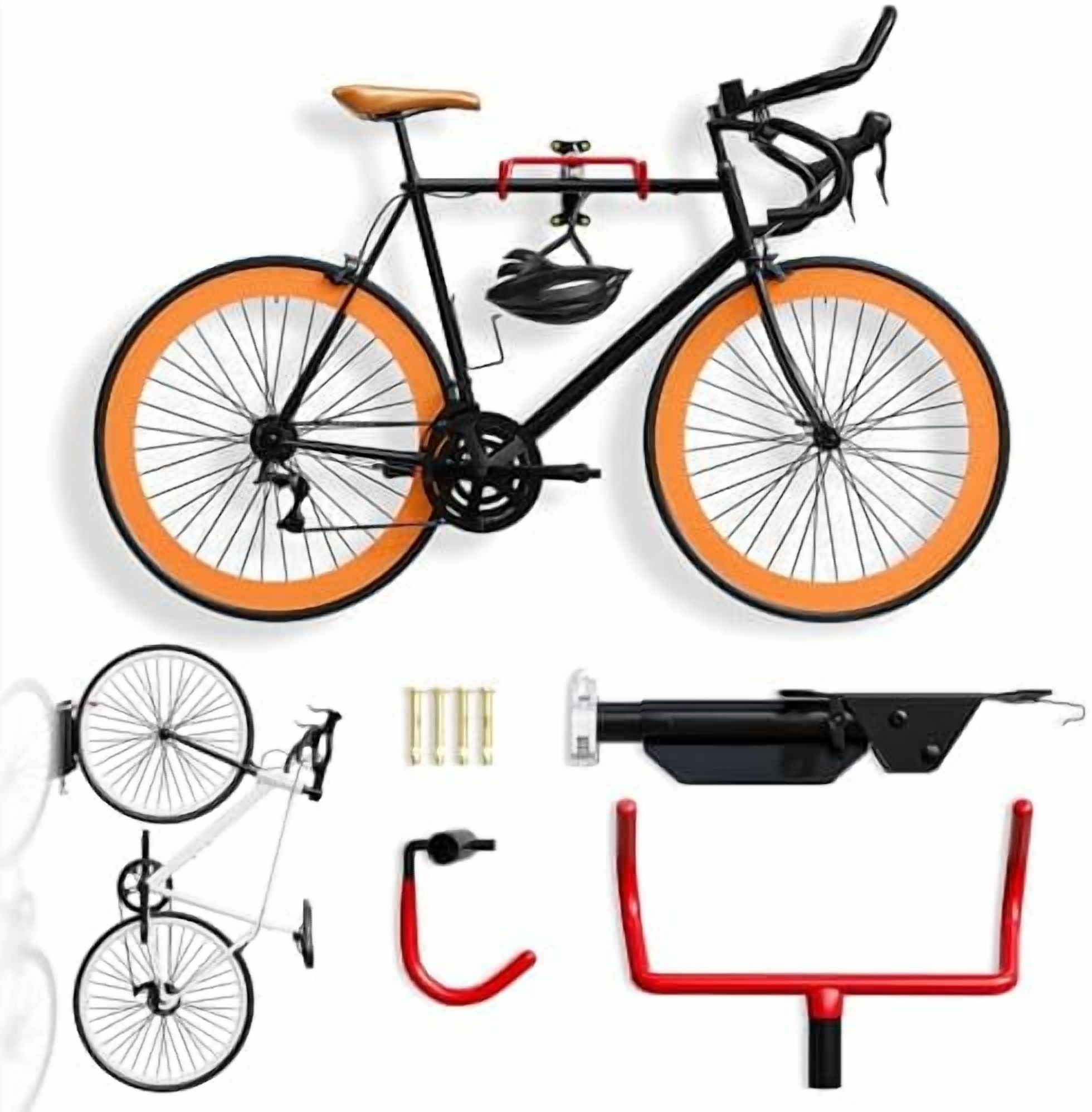 2 Pack Wall Mount Bike Rack Garage - Mountain Bike Wall Mount ...