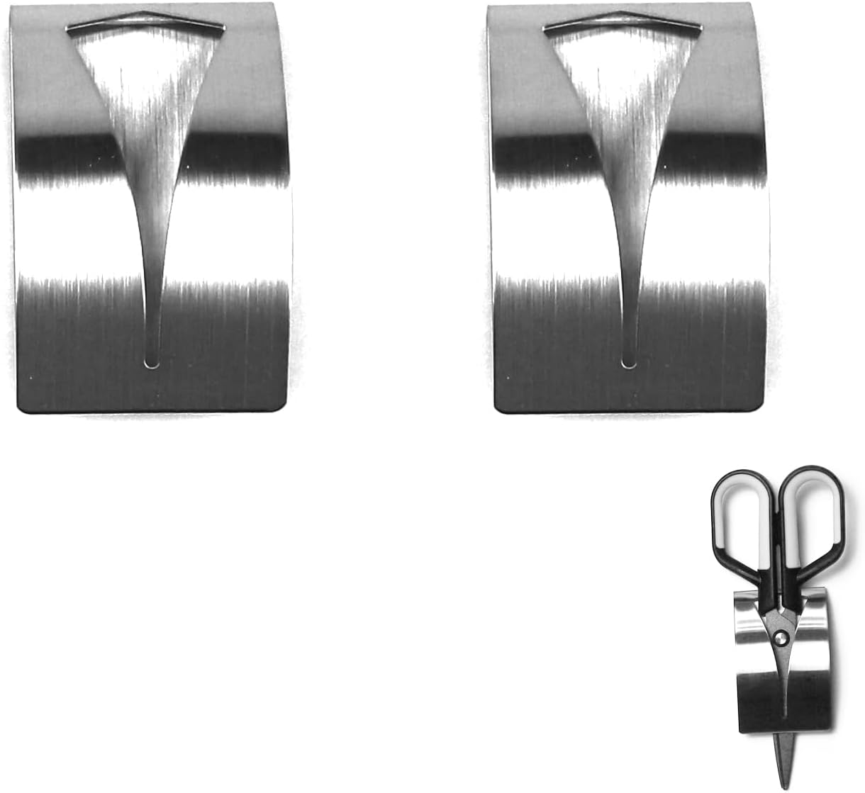 2 Pack Wall Mount Scissors Holder, Stainless Steel Adhesive Shear Stand ...