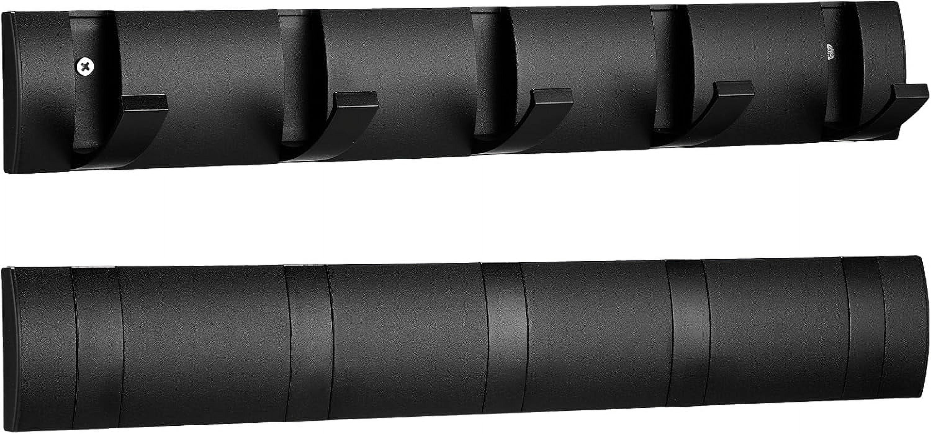 2 Pack Wall Mounted Coat Rack, Floating Rack with Retractable Hooks ...