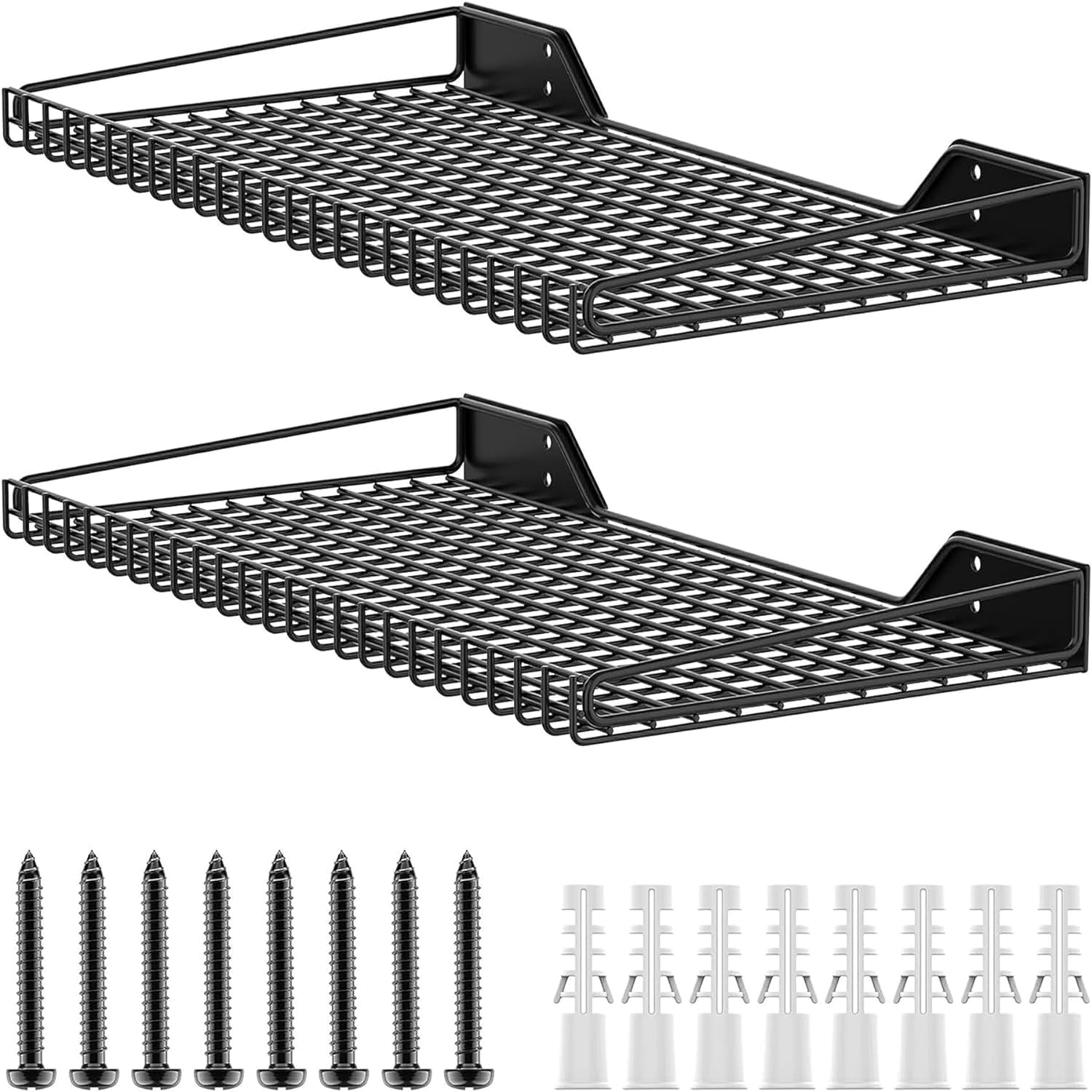 2 Pack Wall Mounted Storage Shelves, 23.5" x 12" Wall Shelf for Garage ...